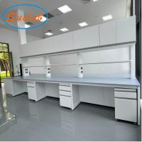 China Grey Modular Chemistry Lab Workbench Alkali Resistant Multi Function for sale