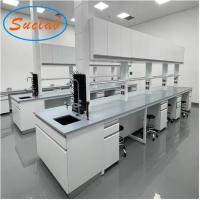 China Grey Modular Chemistry Lab Workbench Alkali Resistant Multi Function for sale