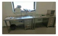 China Surface Passivation Stainless Steel Lab Furniture lab tables work benches DTC Hinge 1500*850mm for sale