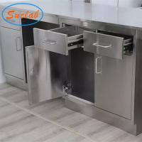 China C Frame Stainless Steel Lab Bench Multi Function Chemical Resistant for sale