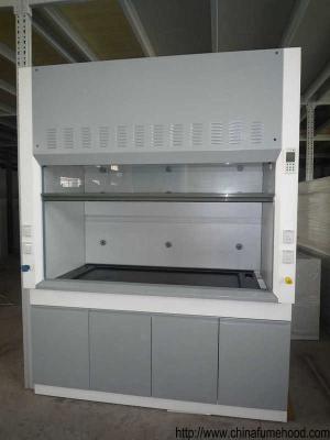 China Grey / White Steel Fume Hood 0.8-1.0M Door Open Height Adjustable Air Volume for sale