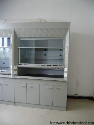 China Full Steel Laboratory Fume Cupboards PP / PVC Duct With 30W / 40W Lighting for sale