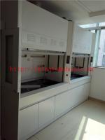 China Alkali And High Temperature  Resist All Steel Fume Hood With Third Level Air Exhaust / Tempered Glass Window for sale