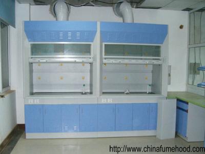 China Lab Metal Steel Fume Hood 50mm Height Adjustable Feet Physiochemical Board Benchtops for sale