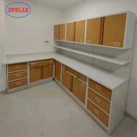 China Alkali Resistant Hospital Lab Furniture Wall Bench C Frame Waterproof for sale