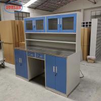 China Alkali Resistant Hospital Lab Furniture Wall Bench C Frame Waterproof for sale
