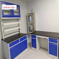 China Blue Chemistry Lab Bench Laboratory Casework - 2 Handles for Improved Manoeuvrability for sale