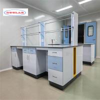 China Number of Rails As Drawing Chemistry Lab Bench in Blue Pp Design for sale