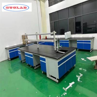 China As Drawing Shelves 60x30x34 Inches Chemistry Lab Workbench with As Drawing Lights for sale
