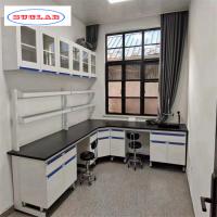 China Configurable Chemistry Lab Workbench Number of Shelves Drawers and Handles as Drawing for sale