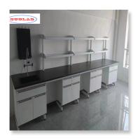 China Professional Size White Chemistry Lboaratory Furniture lab wall benches with modern design for exceptional performance for sale