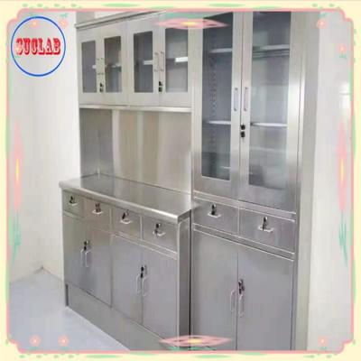 China Silver Stainless Steel Lab Bench Laboratory Furniture with Number of Doors As Drawing for sale