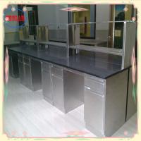China Polished Stainless Steel Lab Bench With Drawing Cabinets 1500*750*900MM for sale