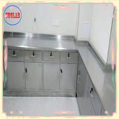 China Number of Drawers As Drawing Polished Stainless Steel Lab Bench with Integral Structure for sale