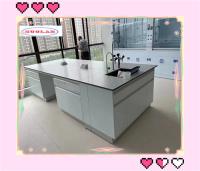 China Steel  Drawer Chemistry Lab Bench Laboratory Furniture with Phenolic Worktop 150cm X 75cm X 90cm for sale
