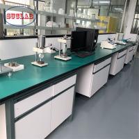China High Durability Chemistry Lab Workbench Laboratory Furniture White Or Blue Color for sale