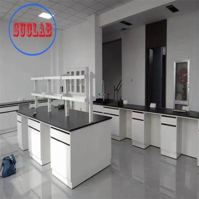 China Highly Functional Lab Workbenches Non-Welded Linear Handle and Splash-Proof Socket for sale