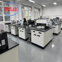 China Grey White Lab Furniture With Shelves Base Cabinet in Steel for Lab Organization Storage for sale