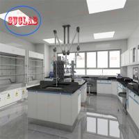China Grey White Lab Furniture With Shelves Base Cabinet in Steel for Lab Organization Storage for sale