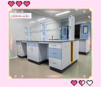 China Cold-rolled Steel Frame Chemistry Lab Furnitures with Glass Shelf for sale