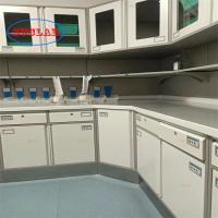 China Adjustable Height Chemistry Lab Bench L Shaped Laboratory WorkbenchFFor Hospital Lab for sale