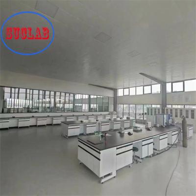 China Heavy Duty Wood Chemistry Lab Workbench  With Adjustable Nylon Foot for sale