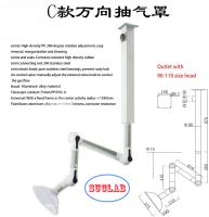 China High End Laboratory Flexible Ceiling Exhaust Hood Fume Extractor With Aluminum Alloy for sale