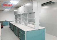 China Dark Green Lab Island Bench With White Ceramic Countertop In Research Institute for sale
