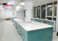 China Dark Green Lab Island Bench With White Ceramic Countertop In Research Institute for sale