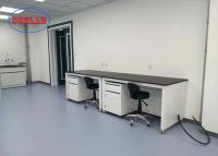 China Customized Mobile Laboratory Table With White Movable Cabinet In College Lab Usage for sale