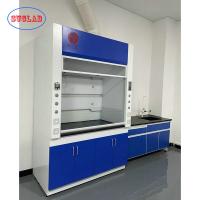 China Dark Blue Laboratory Fume Hood With Lower Noise Blower For Ventilation System for sale