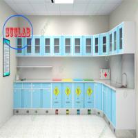 China Three Section Slider Hospital Medical Cabinet Malaysia Stainless Steel Handles Adjustable Shelves for sale