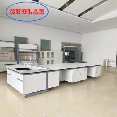 China Chemistry Lab Workbench Hong Kong  With Fire Resistant Laminate Phenolic Resin Top Multiple Cabinets for sale