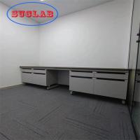 China Chemical Resistant  Chemistry Lab Workbench Wood Lab Casework With Multiple Cabinets for sale