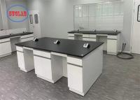 China Customizable Chemistry Lab Bench China Manufacturers With DTC 16-Inch Rail Epoxy Coated Faucet Aluminum Handle for sale