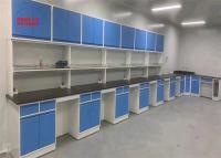 China Silent Rail Chemistry Lab Bench Laboratory Furniture  Malaysia With Epoxy Resin Sink And Stainless Steel Hinge for sale