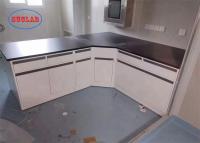 China Blue Color Chemistry Lab Bench Laboratory Bench With Storage Indonesia Ceramic Sink for sale