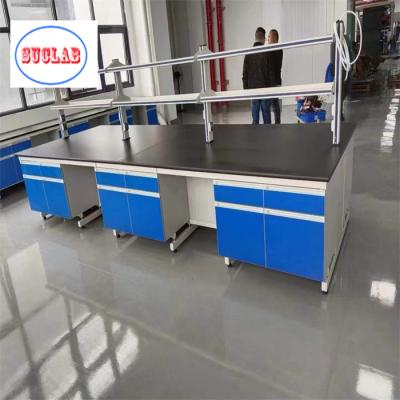 China Safety Steel Chemistry Lab Workbench	Laboratory Casework Malaysia With Phenolic Resin Worktop for sale