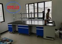 China Chemical Resistant Chemistry Lab Workbench Laboratory Work Benches With Multiple Cabinets for sale