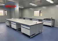 China Chemical Resistant Chemistry Lab Workbench Laboratory Work Benches With Multiple Cabinets for sale