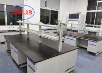 China Chemistry Lab Workbench Lab Workstation With Chemical Resistant Laminate And Fire Resistant Steel C Frame for sale