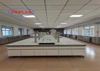China Chemistry Lab Workbench Lab Workstation With Chemical Resistant Laminate And Fire Resistant Steel C Frame for sale