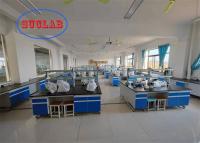 China Multiple Cabinet Steel Chemistry Lab Workbench Laboratory Workstation Price With Chemical Resistant Worktop for sale