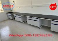 China Chemistry Lab Workbench Steel Wood Laboratory Work Benches with Phenolic Resin Worktops for sale