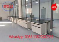 China Safety Steel Structure Phenolic Resin Chemistry Laboratory Workbench with DTC105 DEG Hinges for sale