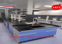 China Multiple Cabinet Stainless Steel Wood Chemistry Lab Workbench Manufacturer With Fire / Chemical Resistance for sale