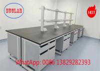China Multiple Cabinet Stainless Steel Wood Chemistry Lab Workbench Manufacturer With Fire / Chemical Resistance for sale