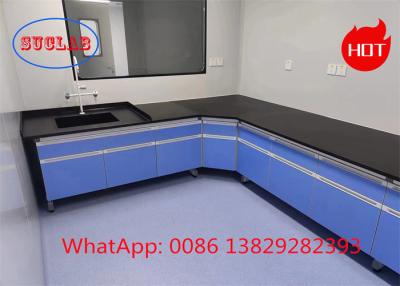 China Wood Chemistry Lab Workbenches with Storage And  Fire resistant Chemical resistant Multiple Cabinets for sale