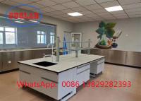 China Fire Resistant Chemistry Lab Work Benches And Cabinets and DTC105 DEG Hinges Chemical resistant Laminate Work for sale