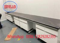 China Fire Safe Chemistry Lab Workstation with Chemical proof Countertop and Multiple Cabinets for sale